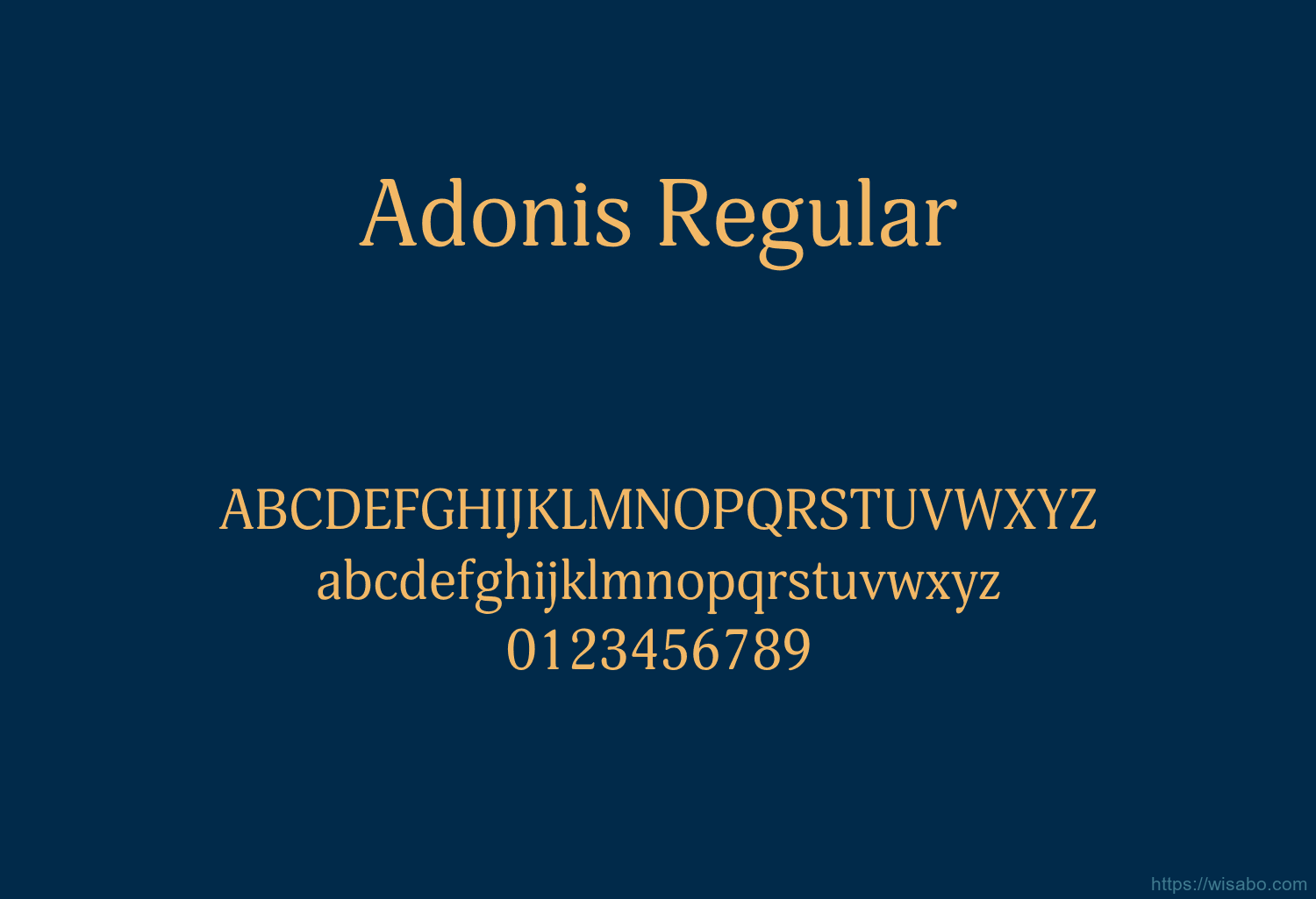 Adonis Regular Font Free Download [ttf - otf] | Wisabo Fonts