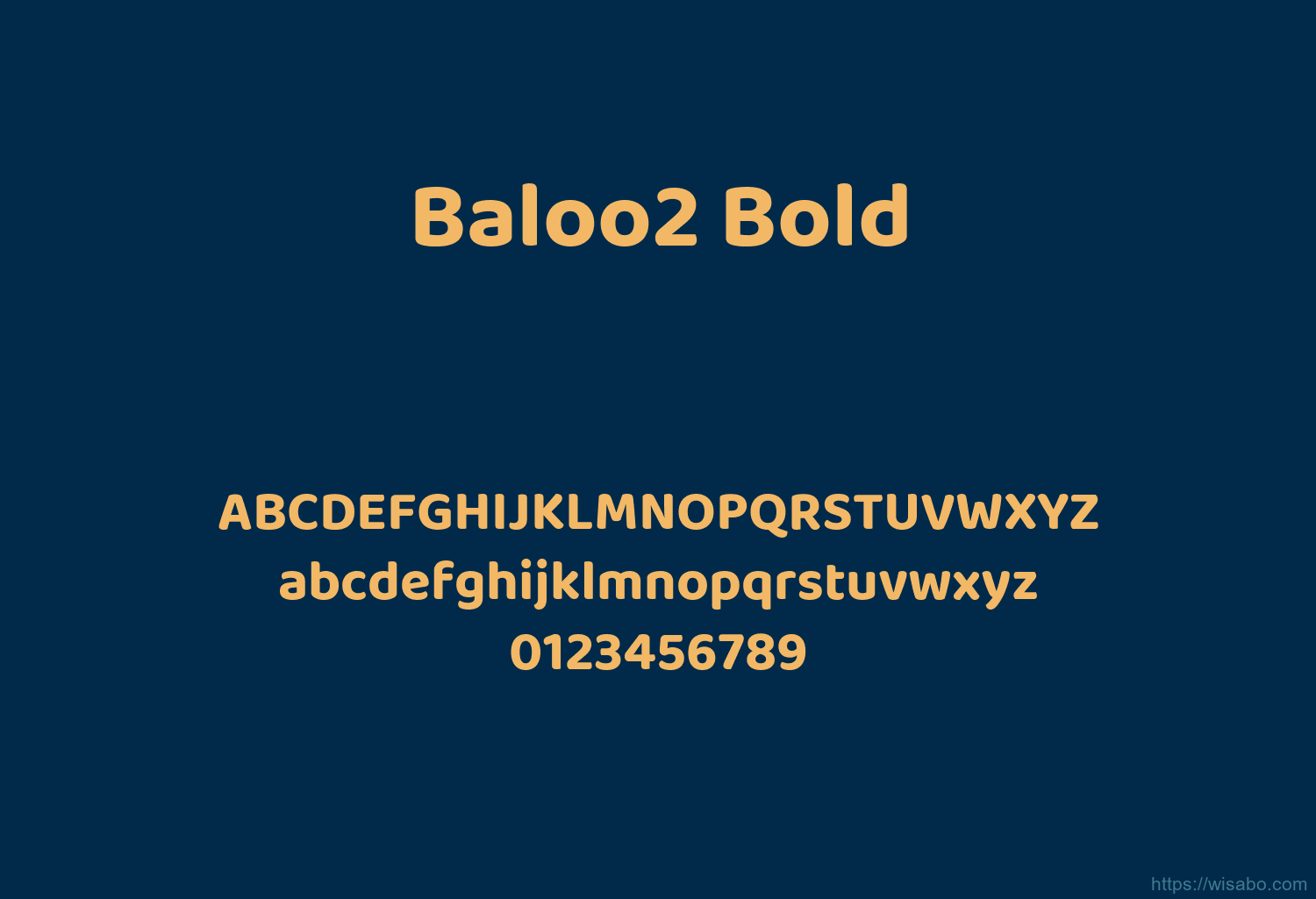 Baloo2 Bold Font Free Download [ttf - otf] | Wisabo Fonts