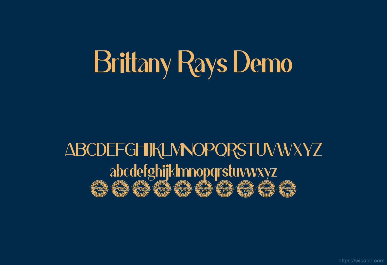 Brittany Rays Demo Font Free Download [ttf - otf] | Wisabo Fonts