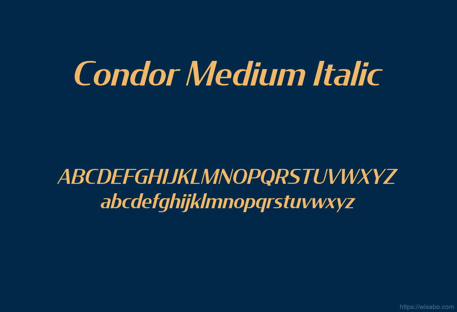 Condor Medium Italic Font Free Download [ttf - otf] | Wisabo Fonts