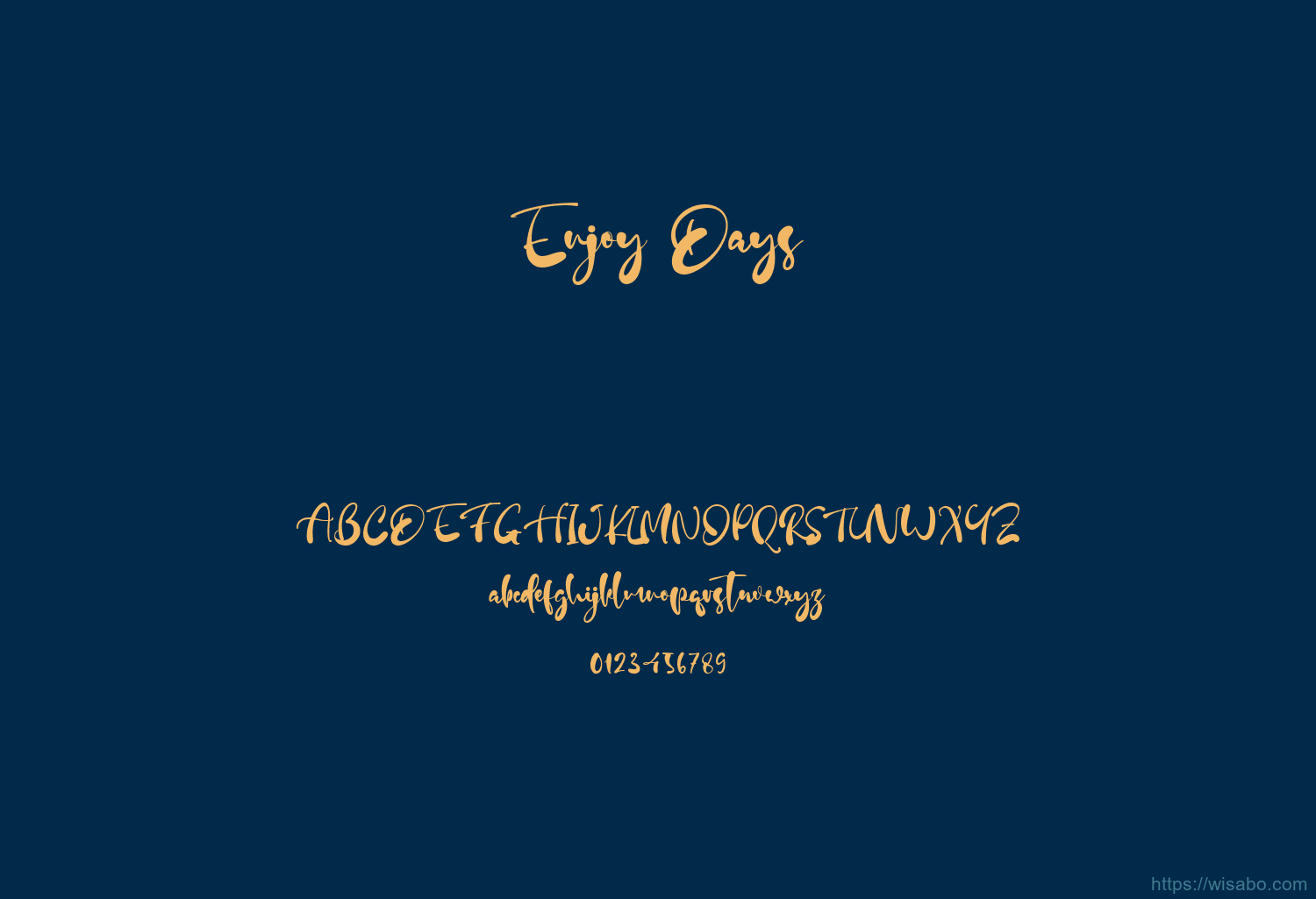 Enjoy Days Font Free Download [ttf - otf] | Wisabo Fonts