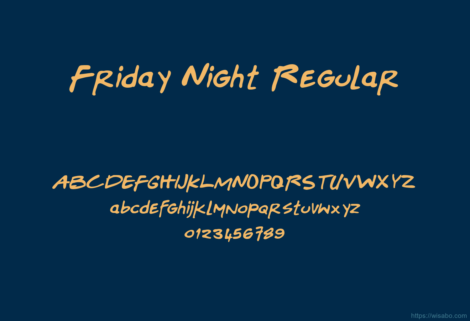 Friday Night Regular Font Free Download [ttf - otf] | Wisabo Fonts