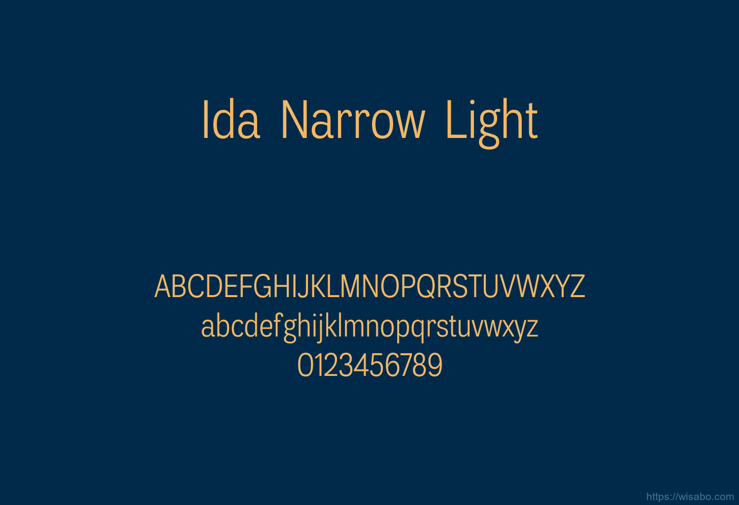 Ida Narrow Light Font Free Download [ttf - otf] | Wisabo Fonts