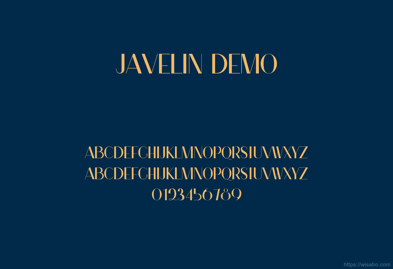 Javelin Demo Font Free Download [ttf - otf] | Wisabo Fonts