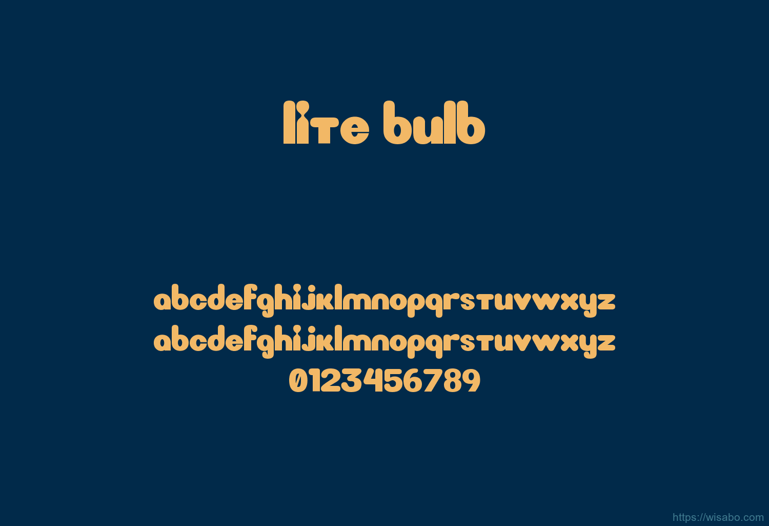 Lite Bulb Font Free Download [ttf - otf] | Wisabo Fonts