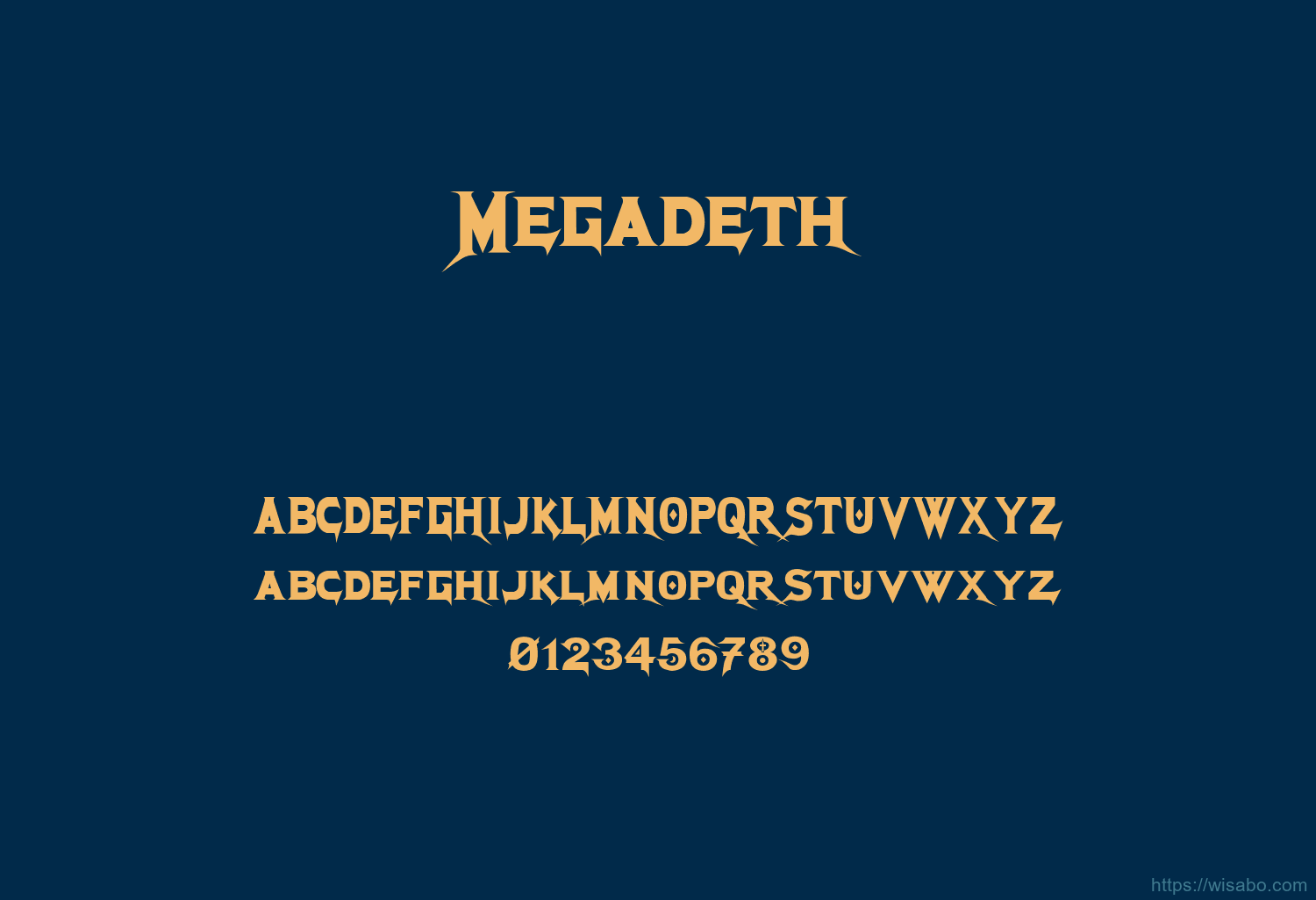 Megadeth Font Free Download [ttf - otf] | Wisabo Fonts