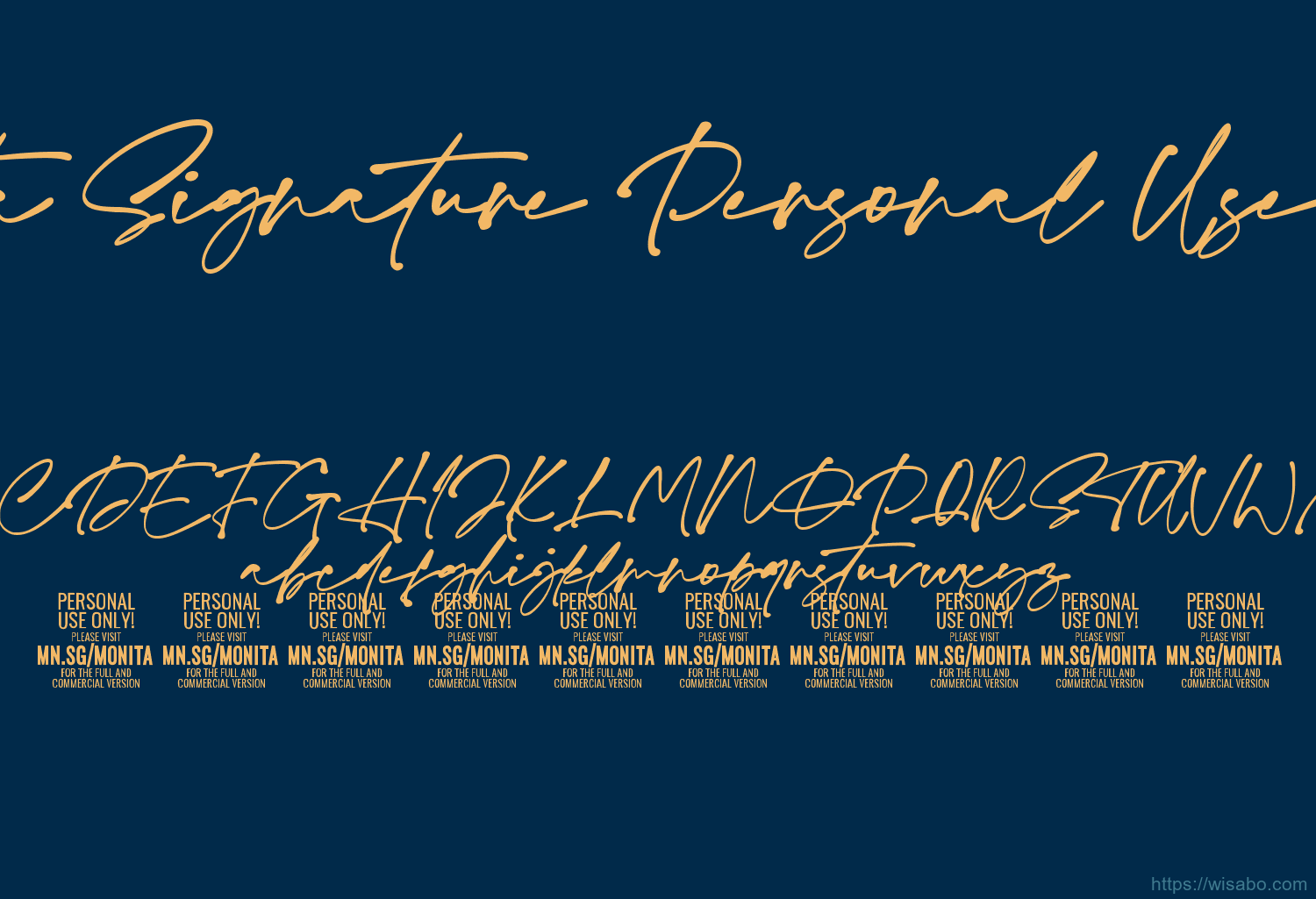 Monita Signature Personal Use Bold Font Free Download [ttf - otf ...