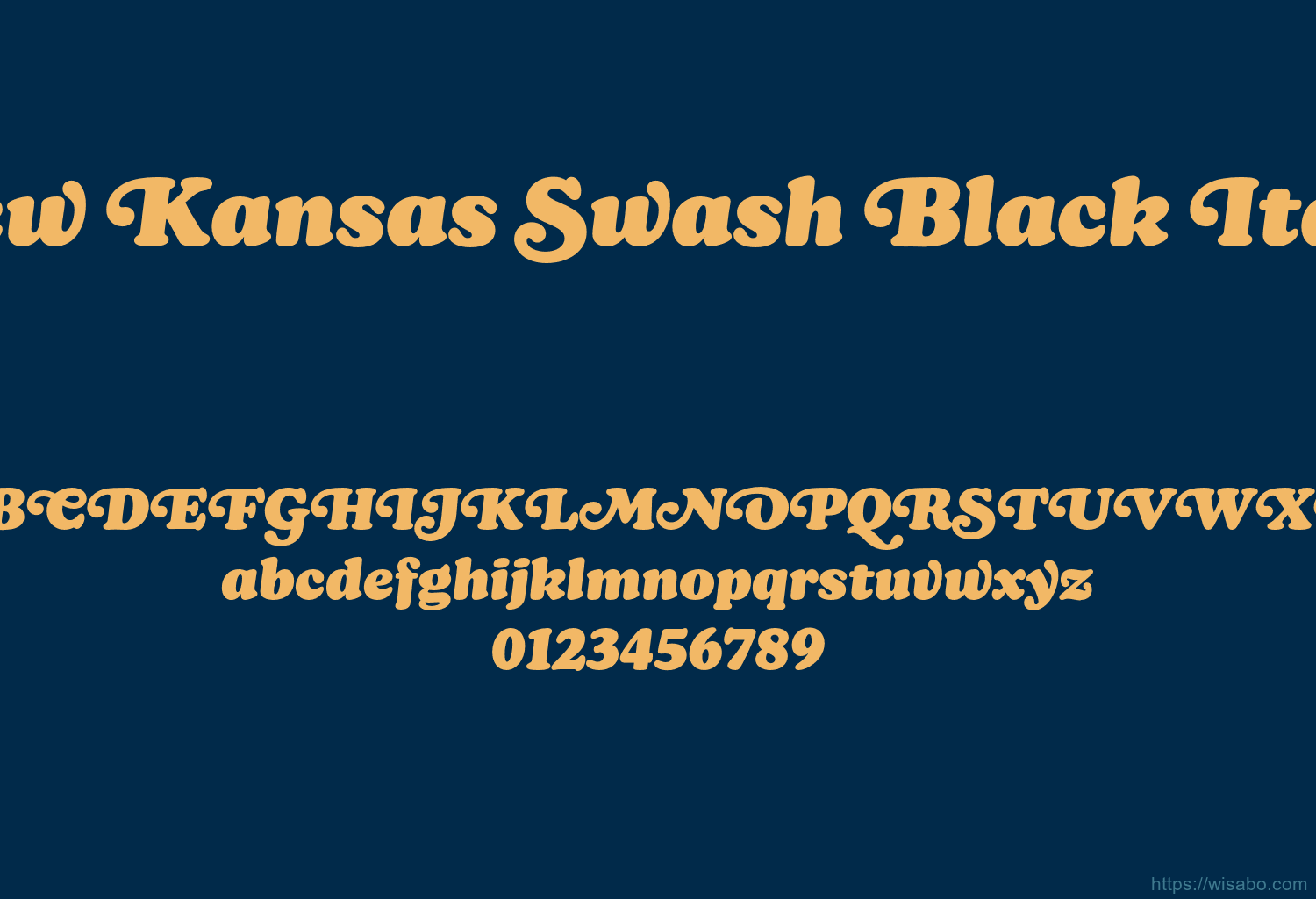 New Kansas Swash Black Italic Font Free Download [ttf - otf] | Wisabo Fonts