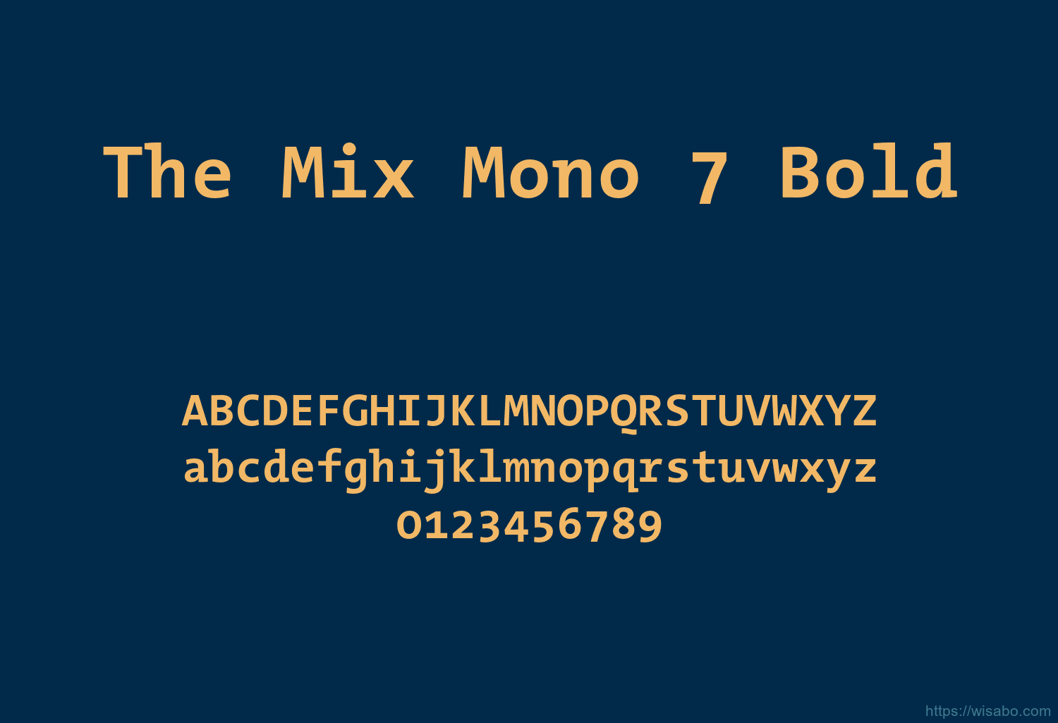 The Mix Mono 7 Bold Font Free Download [ttf - otf] | Wisabo Fonts