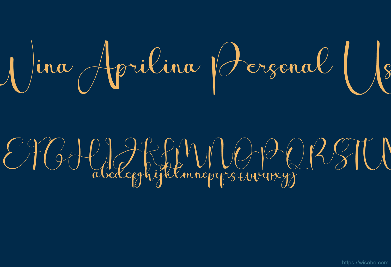 Wina Aprilina Personal Use Font Free Download [ttf - otf] | Wisabo Fonts