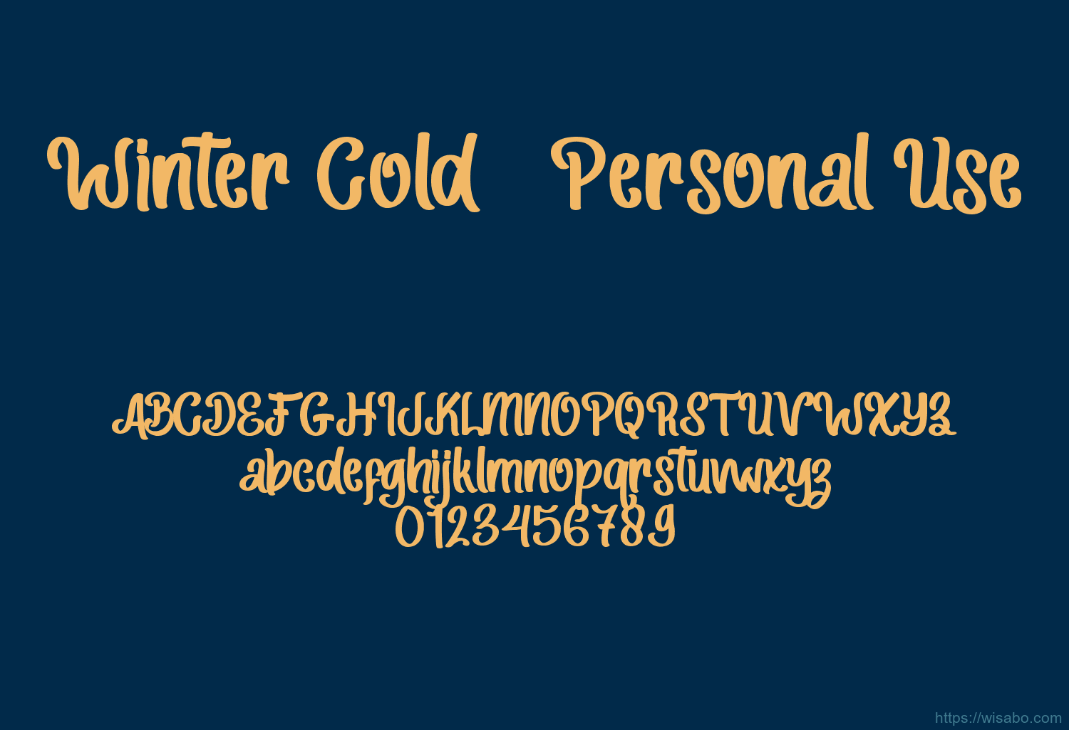 Winter Cold Personal Use Font Free Download [ttf - otf] | Wisabo Fonts