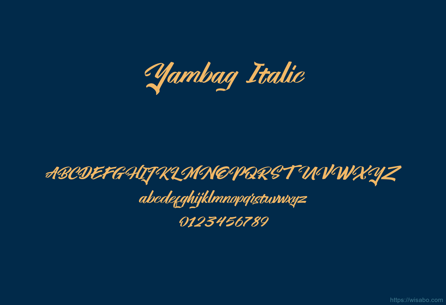 Yambag Italic Font Free Download [ttf - otf] | Wisabo Fonts
