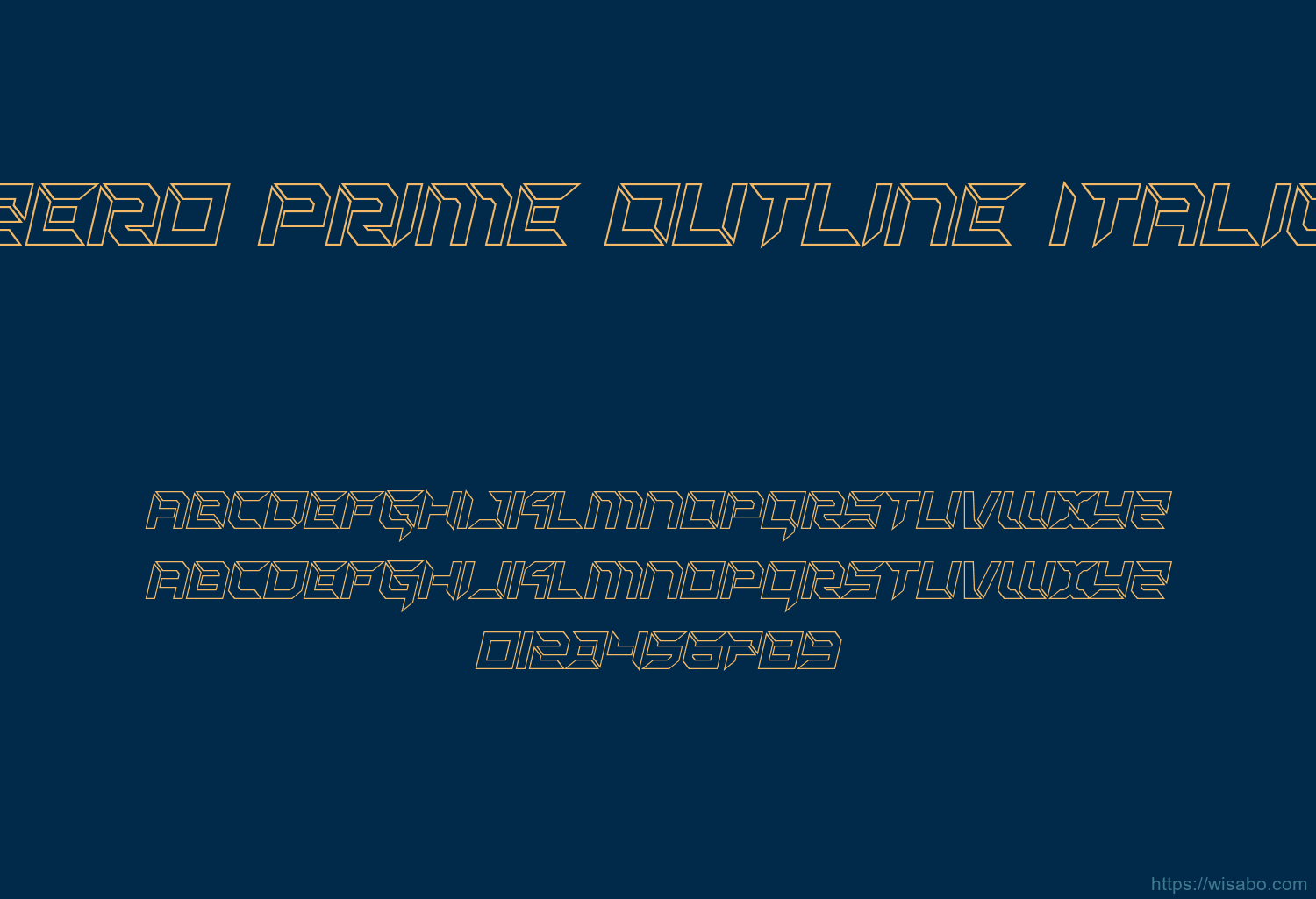 Zero Prime Outline Italic Font Free Download [ttf - otf] | Wisabo Fonts