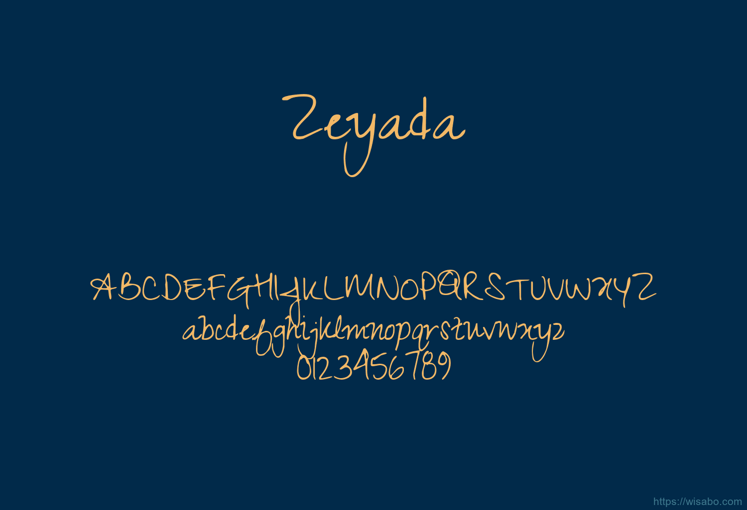 Zeyada Font Free Download [ttf - otf] | Wisabo Fonts